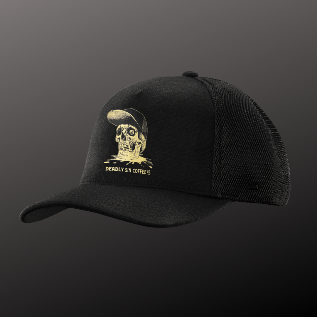 Unisex Death Skull Trucker Cap – Deadly Sin Coffee Co